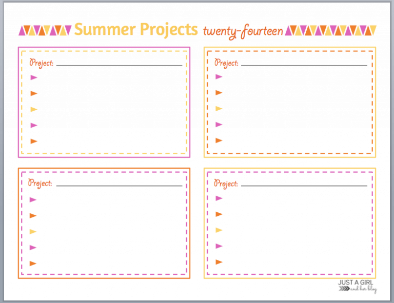 10 Organizational Printables for Summer | Abby Organizes