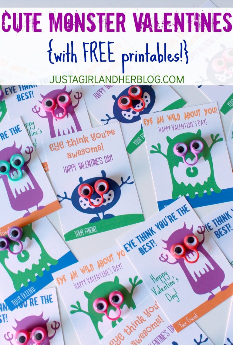"I Only Have Eyes for You!" Valentines (with FREE printables!) | Abby ...