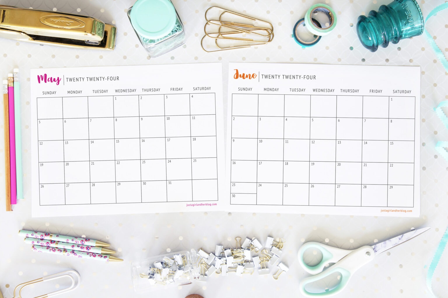 Printable Calendar | 8 Beautiful FREE Calendars | Abby Lawson